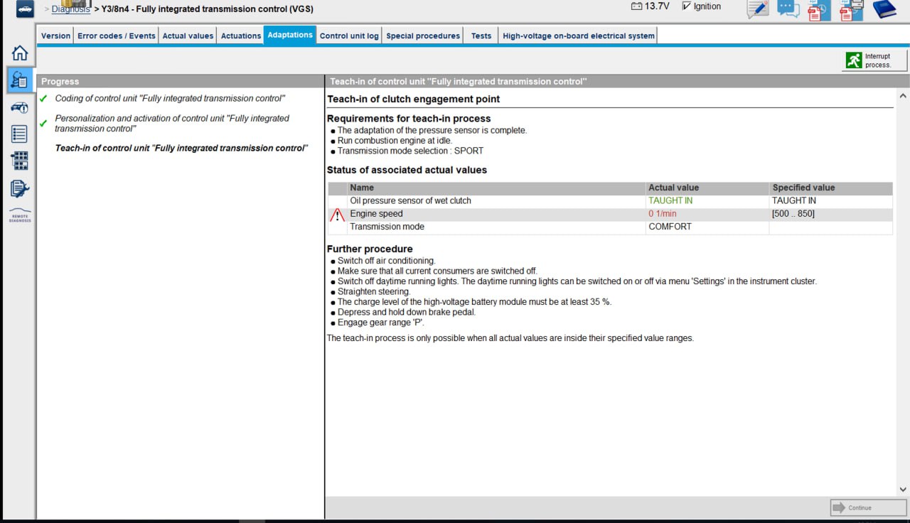 Mercedes-Benz E212: Successful Transmission Module Programming after ...